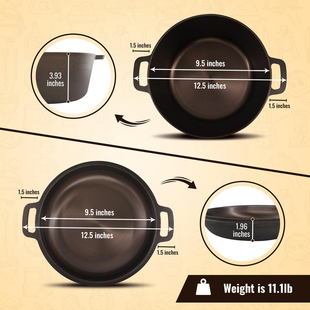 16 Inch Cast Iron Pizza Pan Round Griddle - StarBlue
