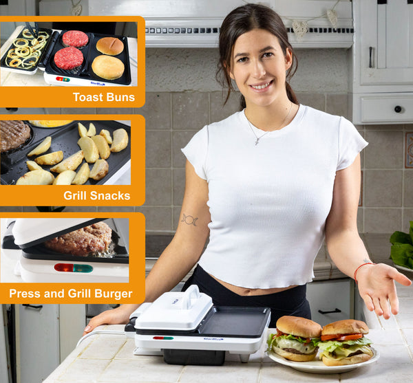 Hamburger Grill Maker with Free Recipes Book - StarBlue